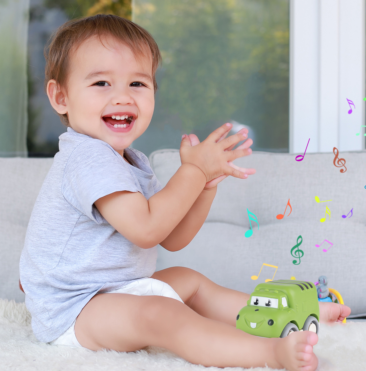 Zabawki dla malucha :: Auto Statek Lokomotywa Miękki Gumowy Pojazd